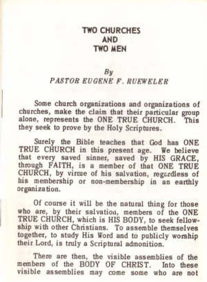 Two Churches and Two Men | Bible Doctrines to Live By